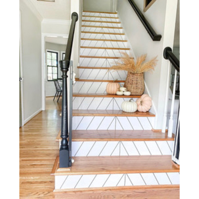 Chevron Riser - Stair Wrap
