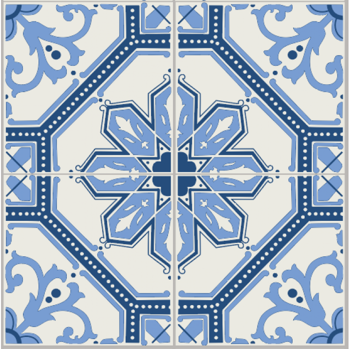 Blue Mosaic Pattern - Patterns - Search Art