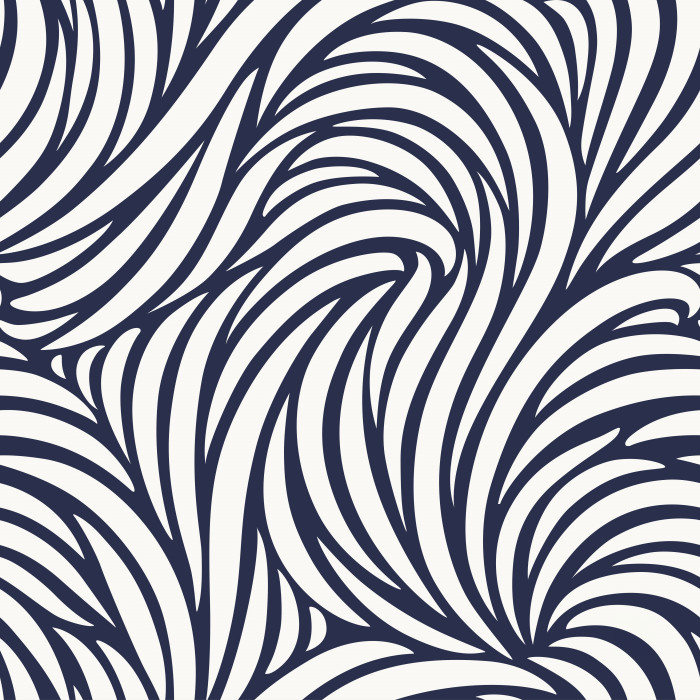 Navy Waves Pattern - Geometrical - Patterns - Search Art