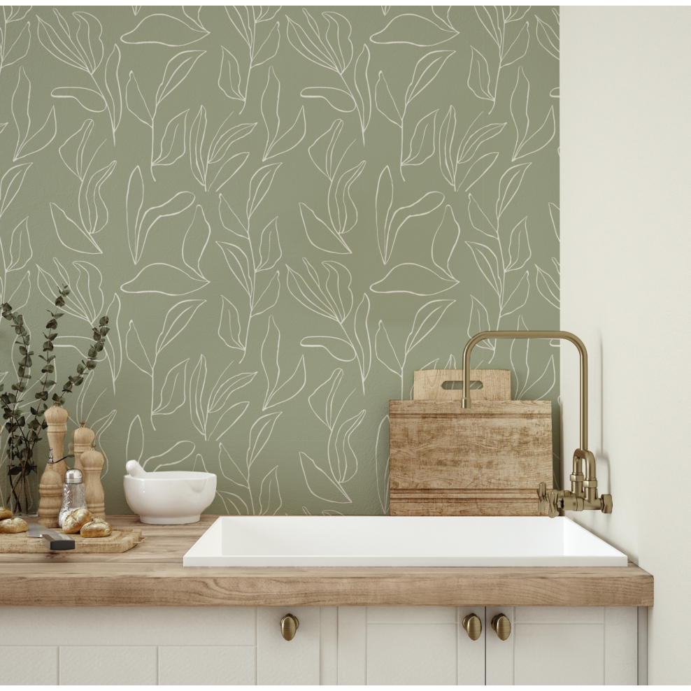 light green leaf pattern